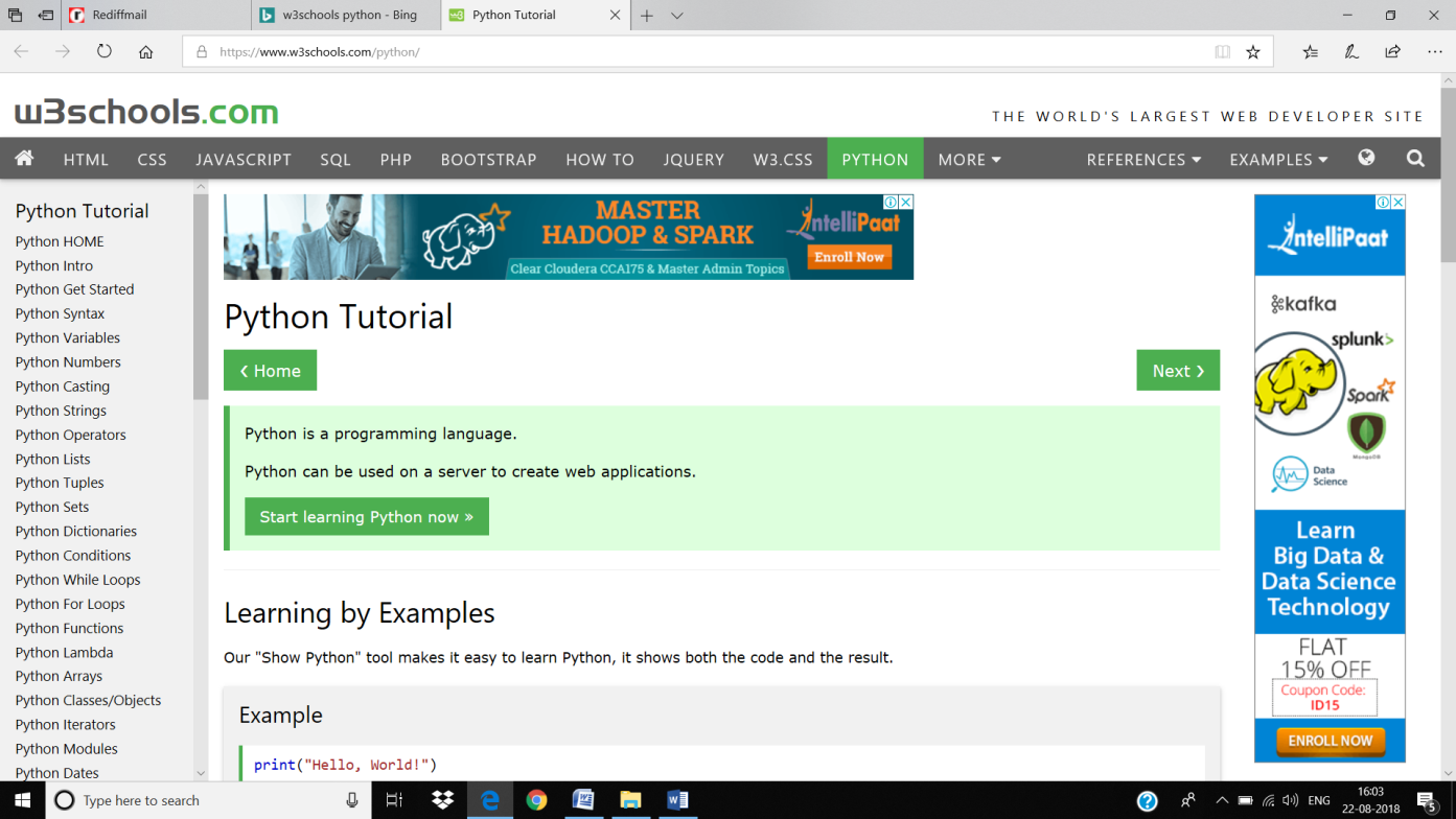 PDF T l charger Python Tutorial For Beginners W3schools Gratuit PDF